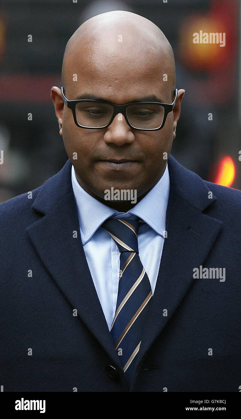 Dr Dhanuson Dharmasena arrives at Southwark Crown Court, where he and ...