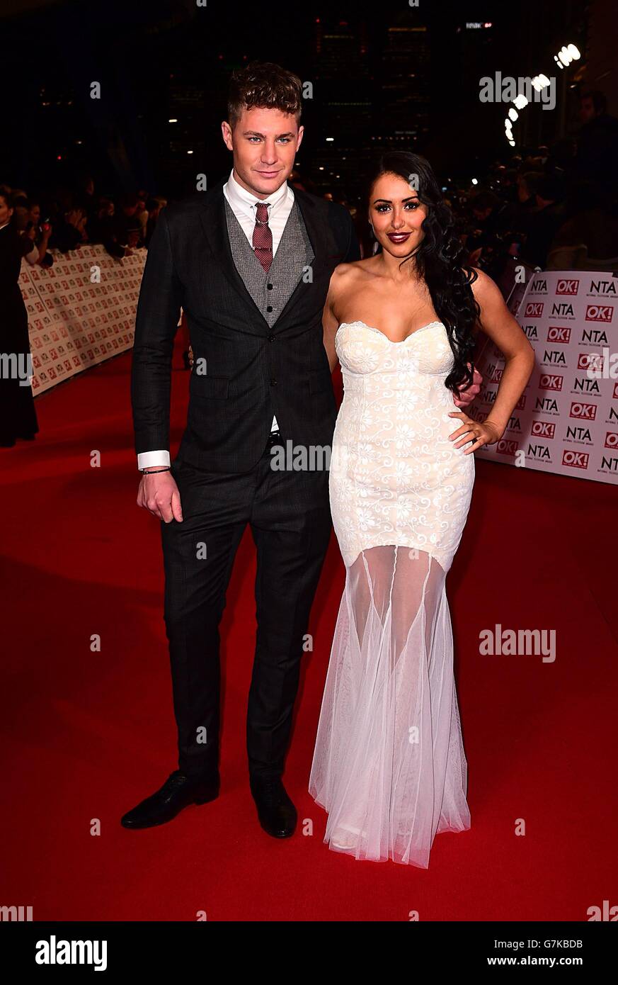 Scott Timlin and Marnie Simpson of Geordie Shore arriving for the 2015 ...