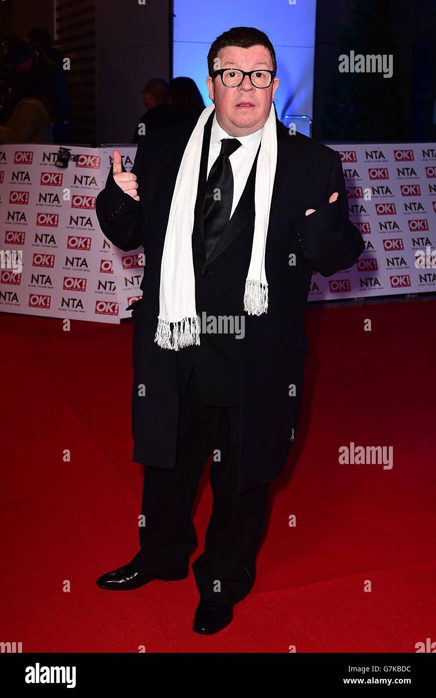 Perry Benson arriving for the 2015 National Television Awards at the O2 ...