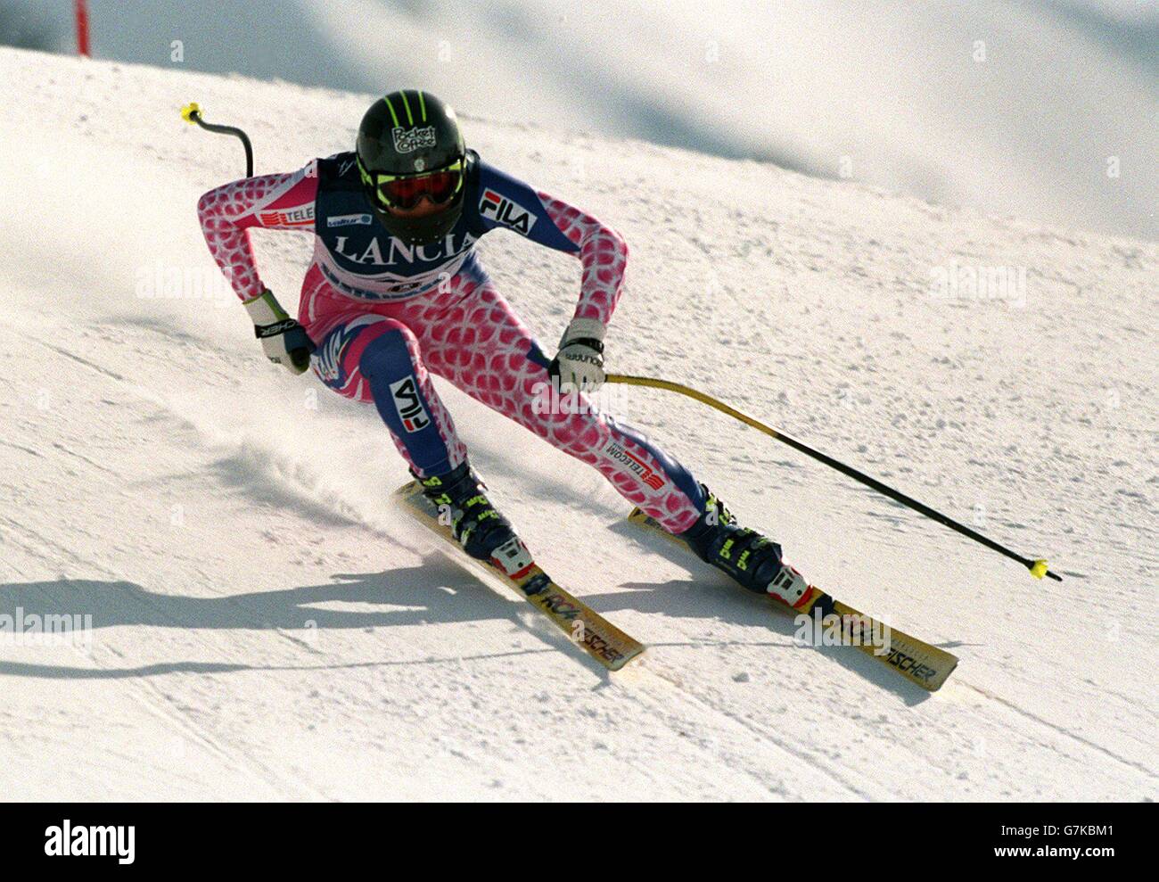 Skiing ... Alpine World Ski Championships ... Womens Super G Stock ...