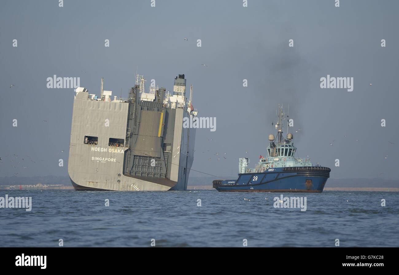 Solent ship grounding Stock Photo - Alamy