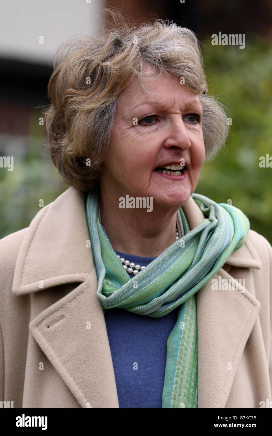 Guest speaker Penelope Keith arrives at West Newton Village Hall in ...