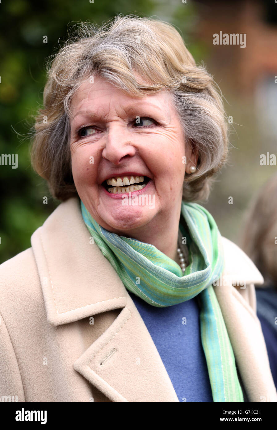 Guest speaker Penelope Keith arrives at West Newton Village Hall in ...