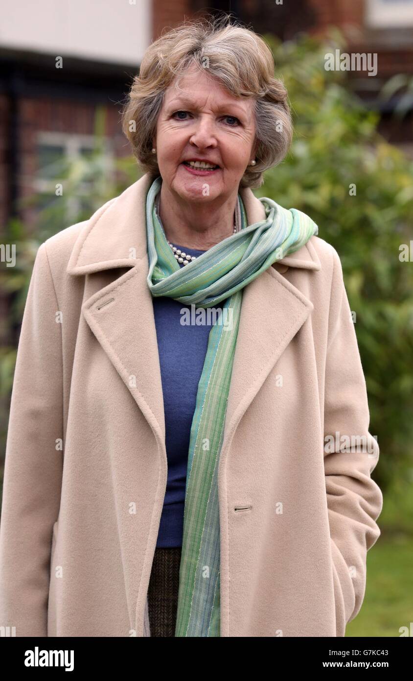 Guest speaker Penelope Keith arrives at West Newton Village Hall in ...