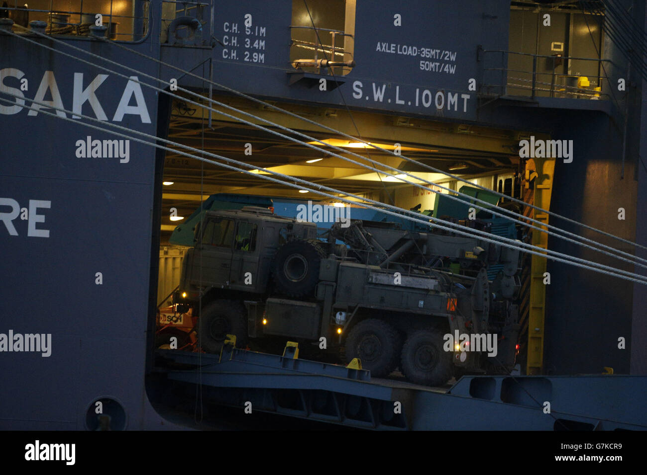 Solent ship grounding Stock Photo - Alamy