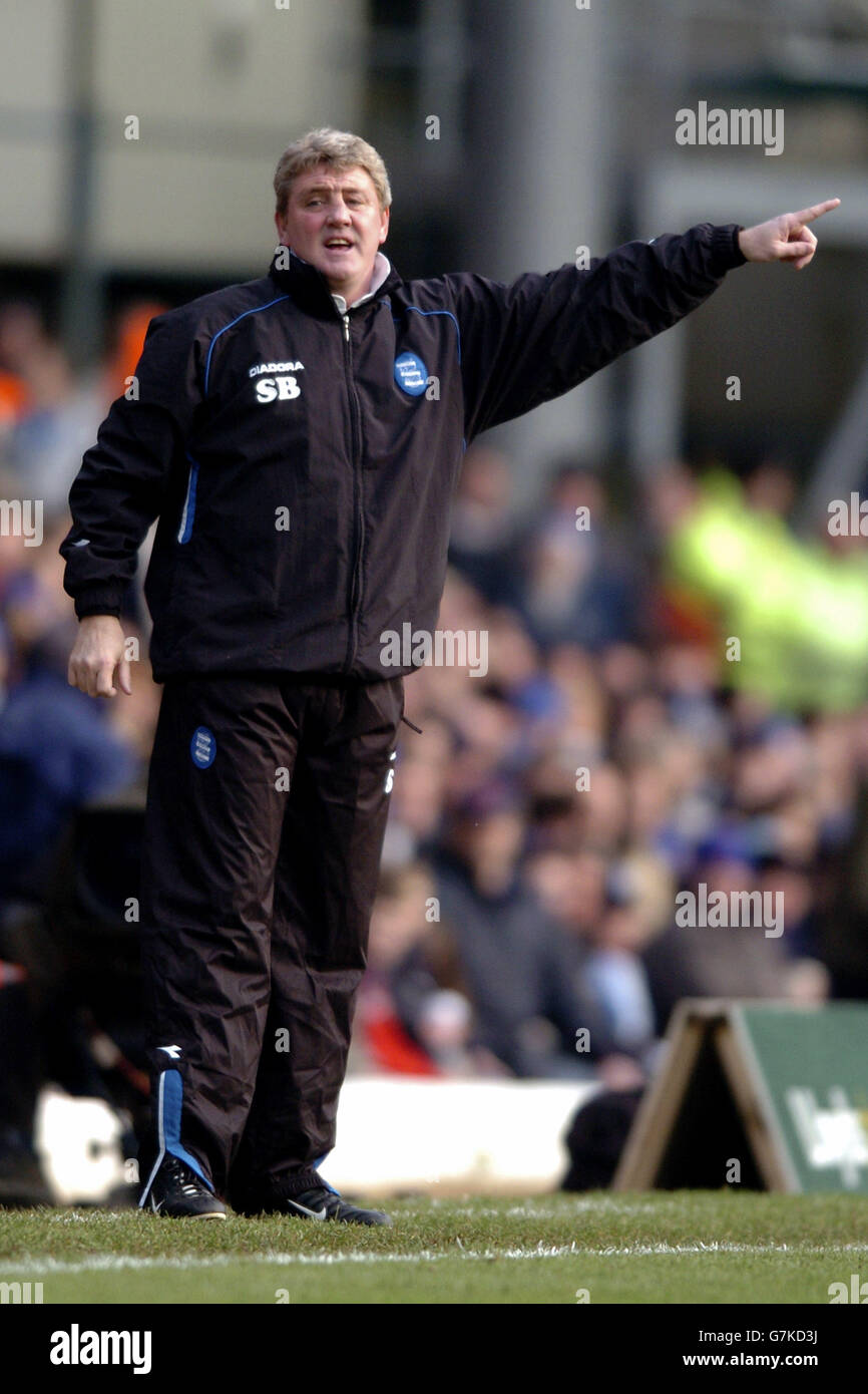 Birmingham City manager Steve Bruce points the way forward to his ...