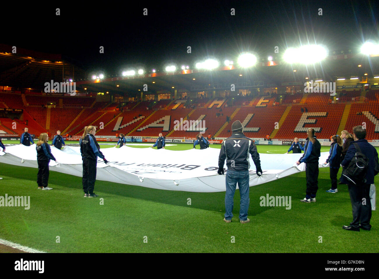 Flag bearers from Long Lane FC, hold the London "Make Britain Proud ...