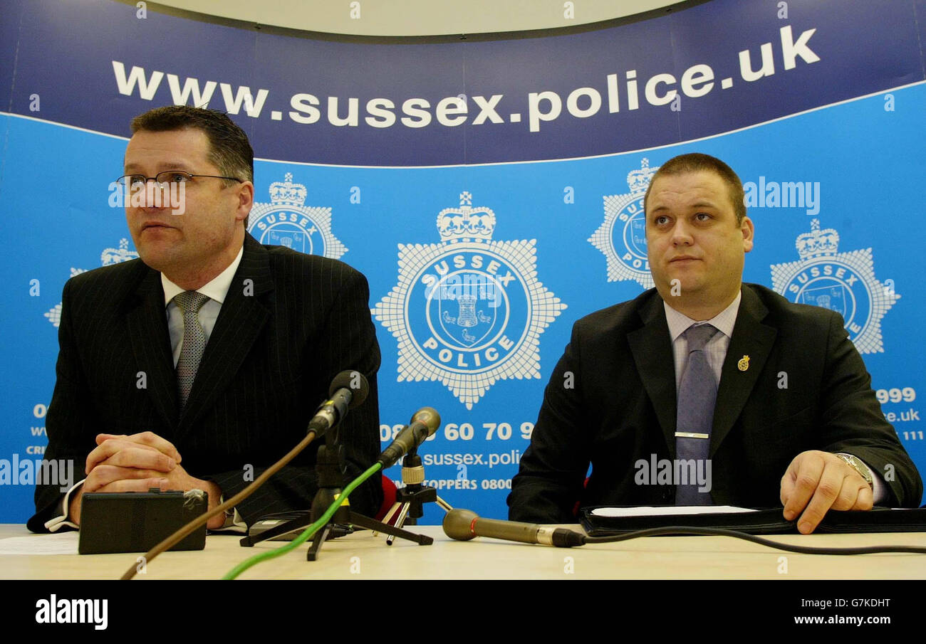 Detective Chief Inspector Adam Hibbert (left) and family liaison office ...