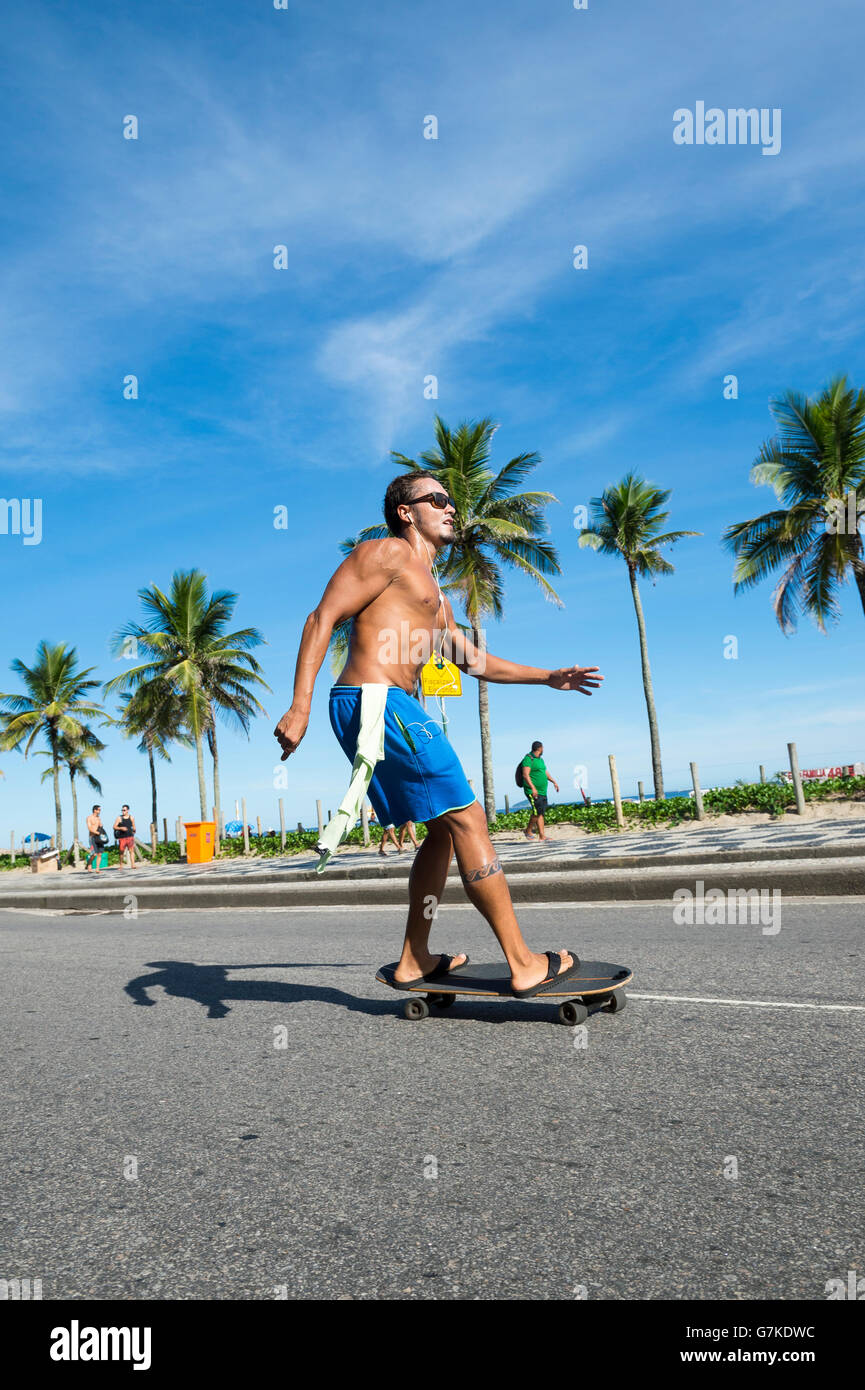 RIO DE JANEIRO - MARCH 6, 2016: Young carioca Brazilian man on ...