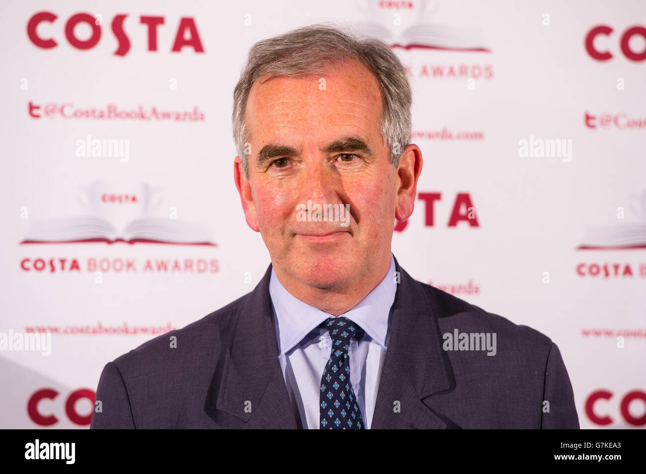Chair judges robert harris arrives 2015 costa book awards quaglinos hi ...