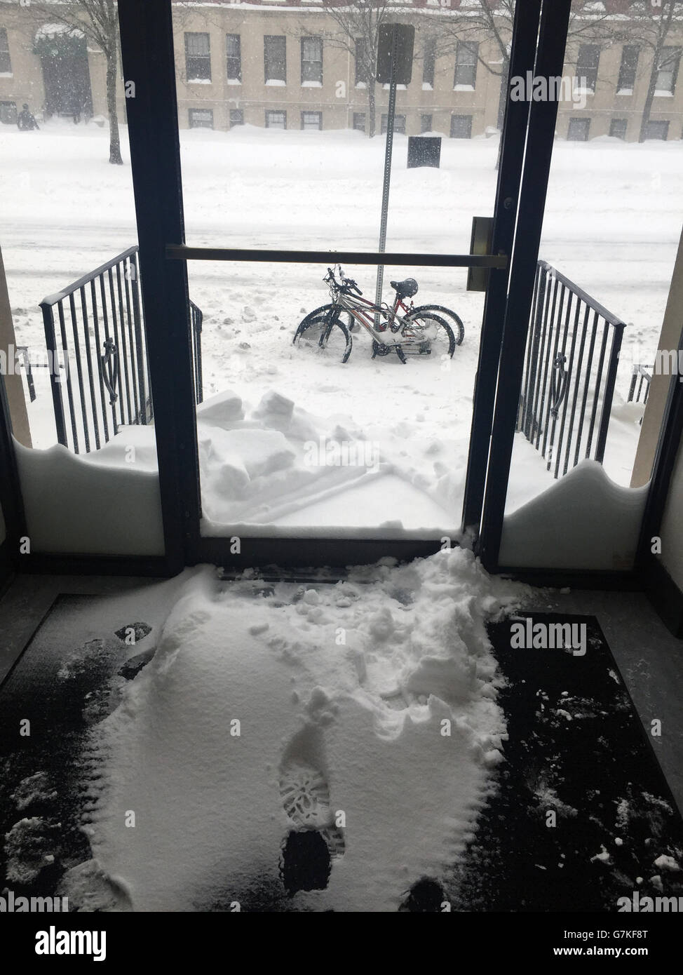 Blizzard brings more than two feet snow to boston hi-res stock ...