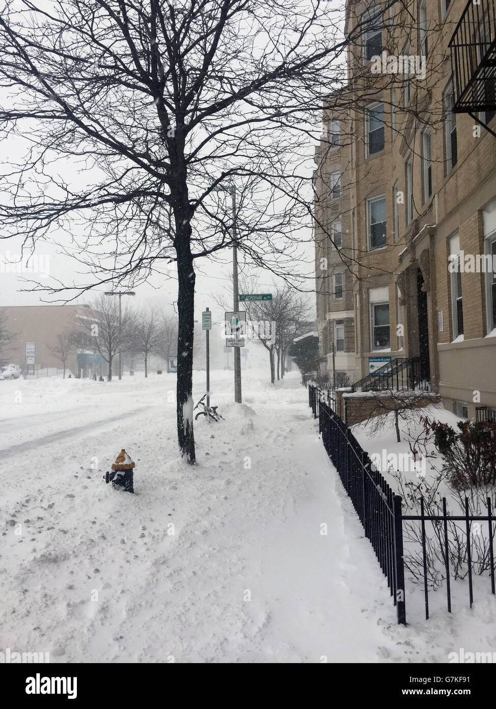 Blizzard brings more than two feet snow to boston hi-res stock ...