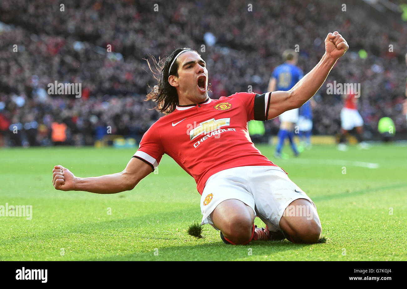 Manchester United's Radamel Falcao celebrates scoring his teams second ...