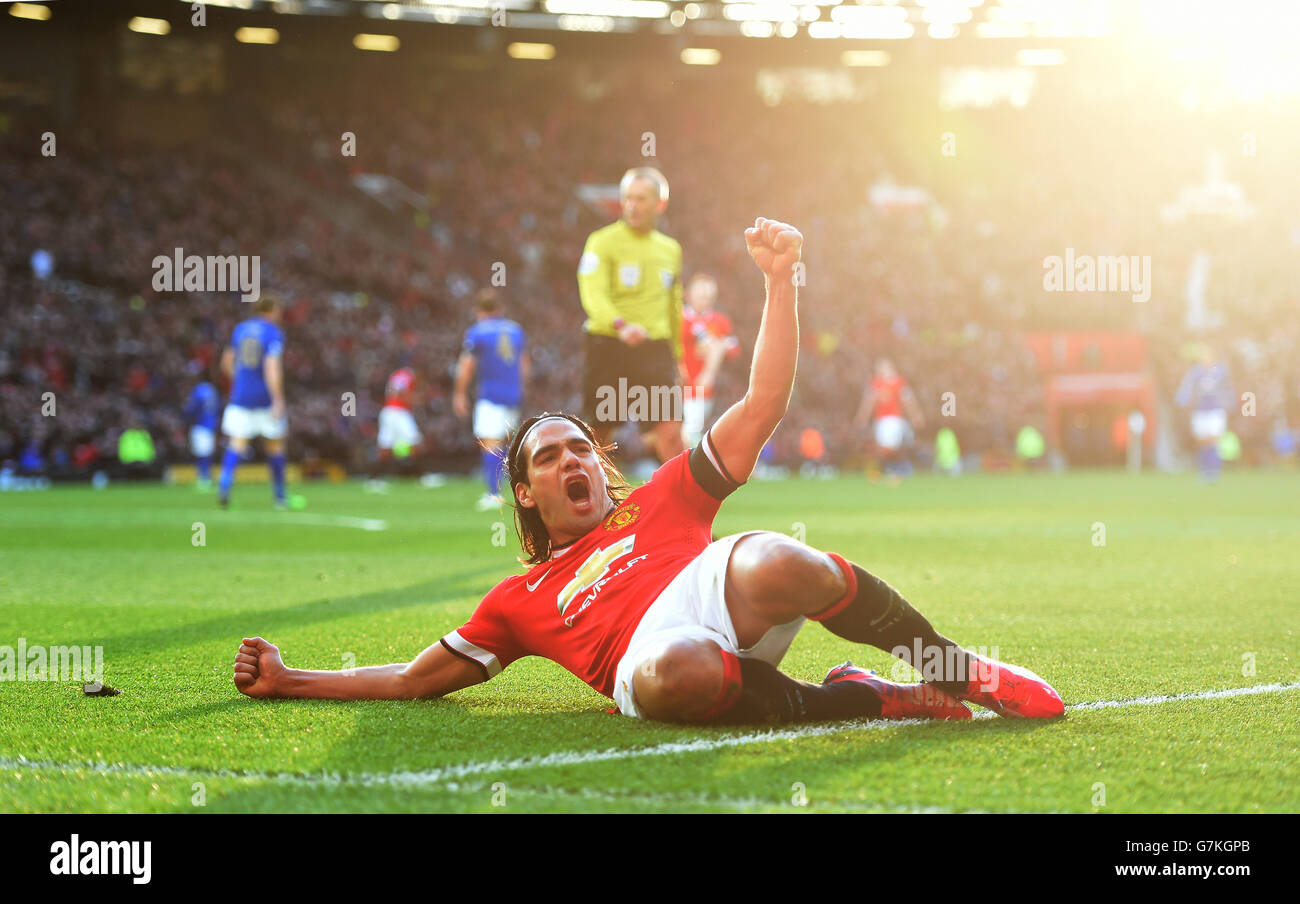 Manchester United's Radamel Falcao celebrates scoring his teams second ...