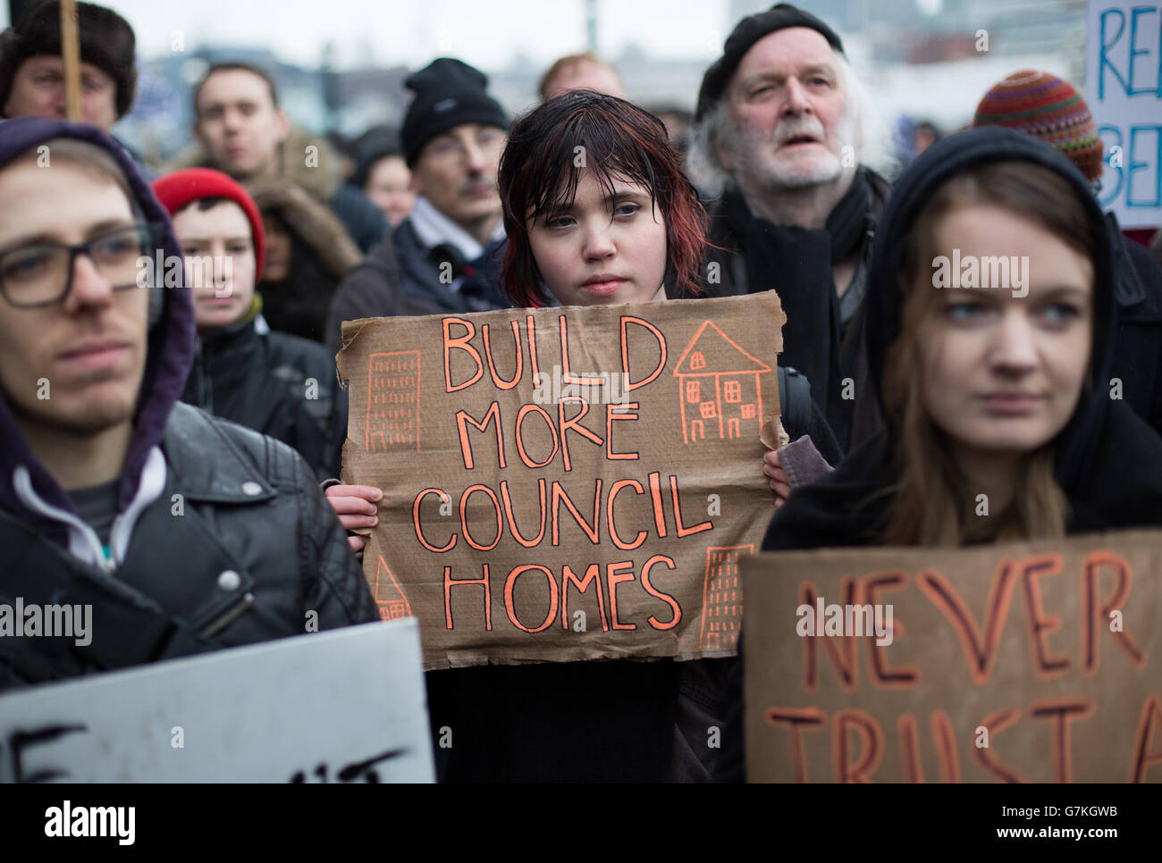 Housing protest - London Stock Photo - Alamy