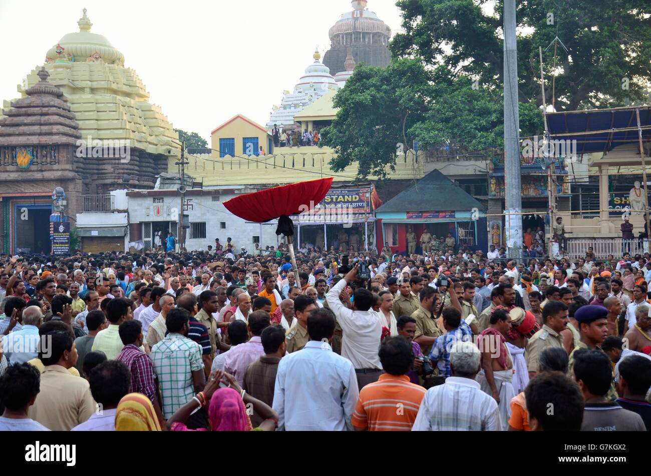 Rathyatra or Chariot festival, with Jagannatha Temple at background ...