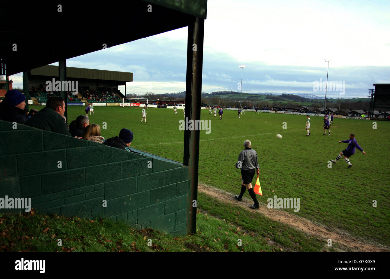 TNS play Welshpool Town in the Welsh Premier League at The Recreation ...