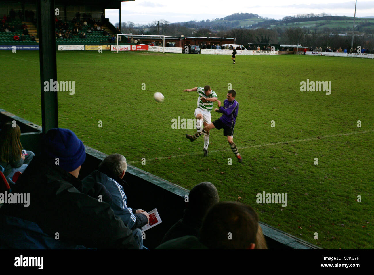TNS play Welshpool Town in the Welsh Premier League at The Recreation ...