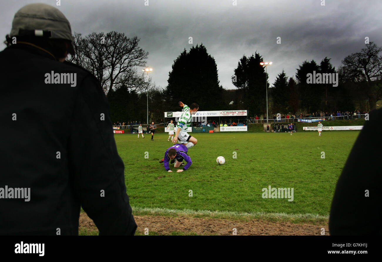 TNS play Welshpool Town in the Welsh Premier League at The Recreation ...