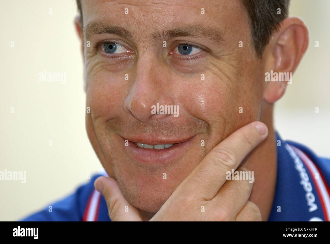 Ashley Giles press conference. England cricketer Ashley Giles speaks to ...