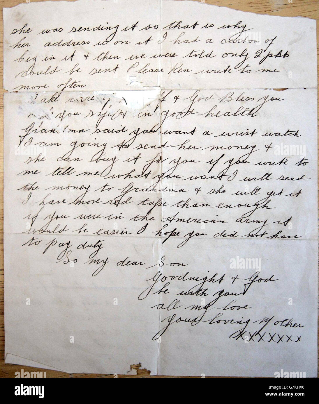 Letter arrives 60 years too late Stock Photo - Alamy