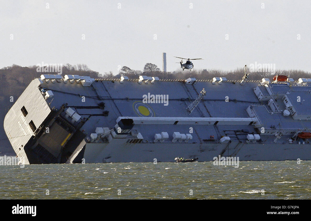 Solent ship grounding Stock Photo - Alamy