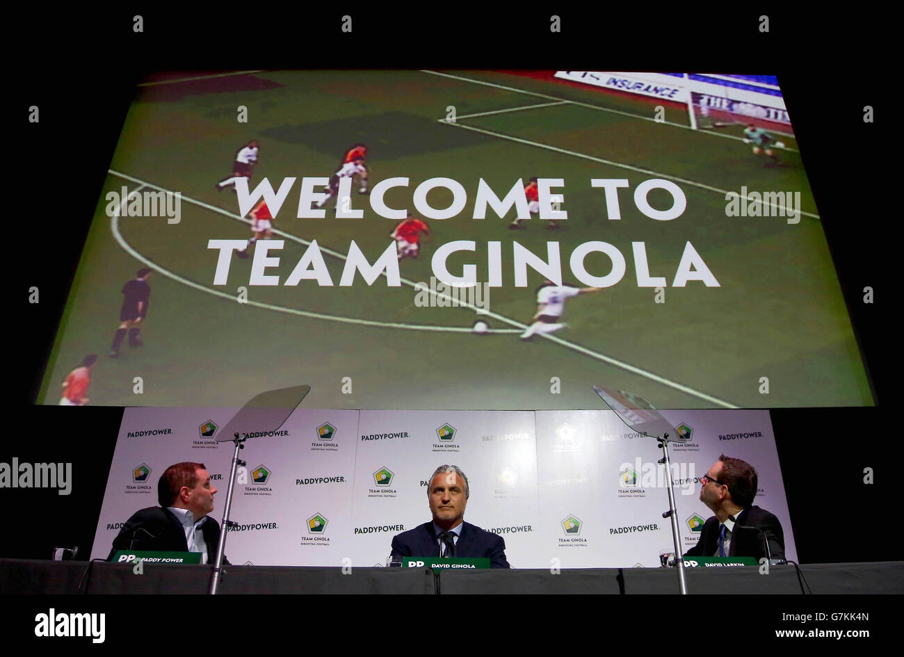 Paddy Power (left), and David Larkin of ChangeFIFA (right) with David ...