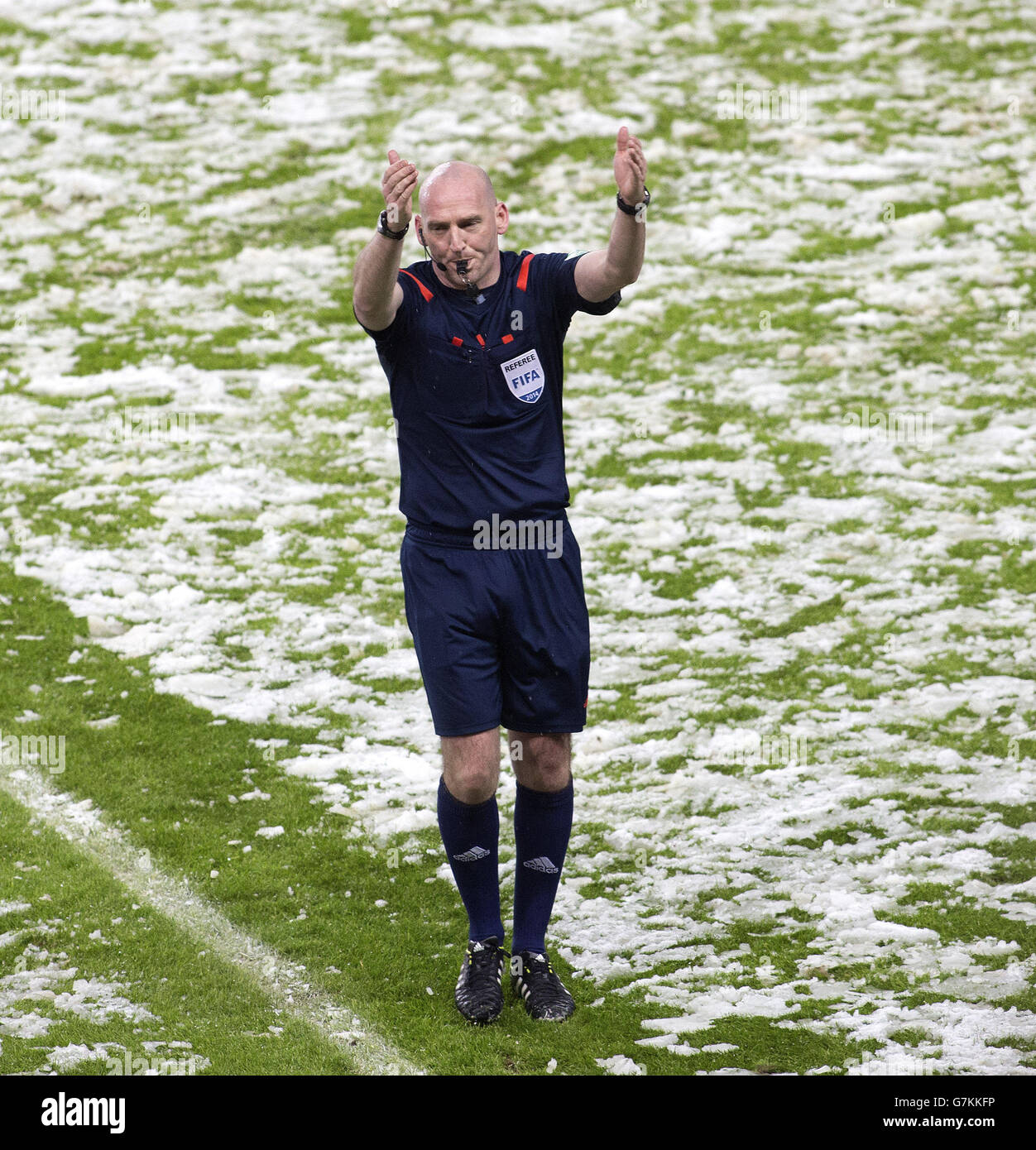 Referee bobby madden abandons match ibrox stadium hi-res stock ...