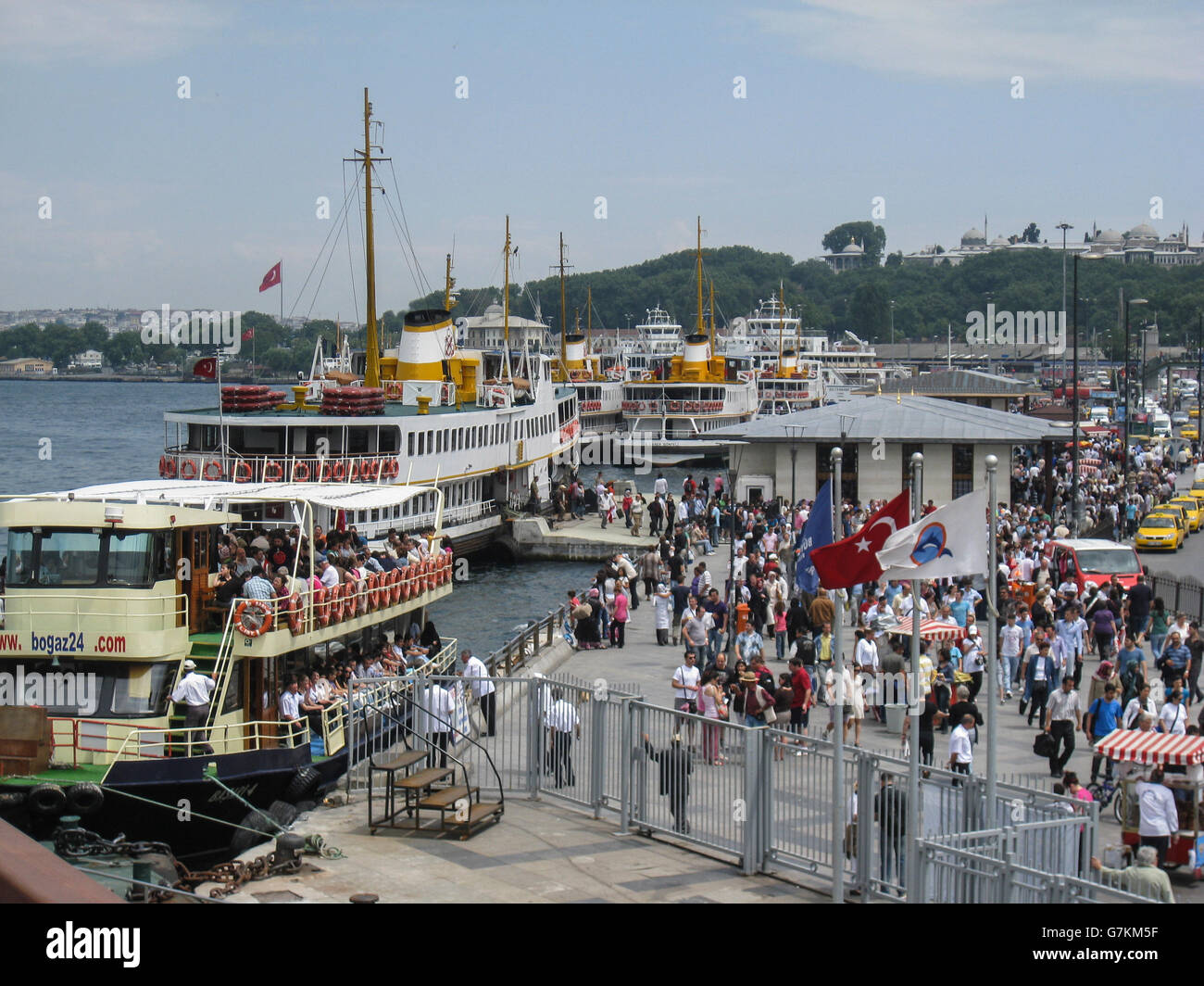 Istanbul Busy Ferry Terminal, Turkey Stock Photo - Alamy