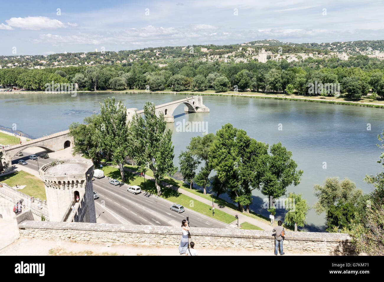 Rhone River Avignon bridge, Provence, France Stock Photo - Alamy