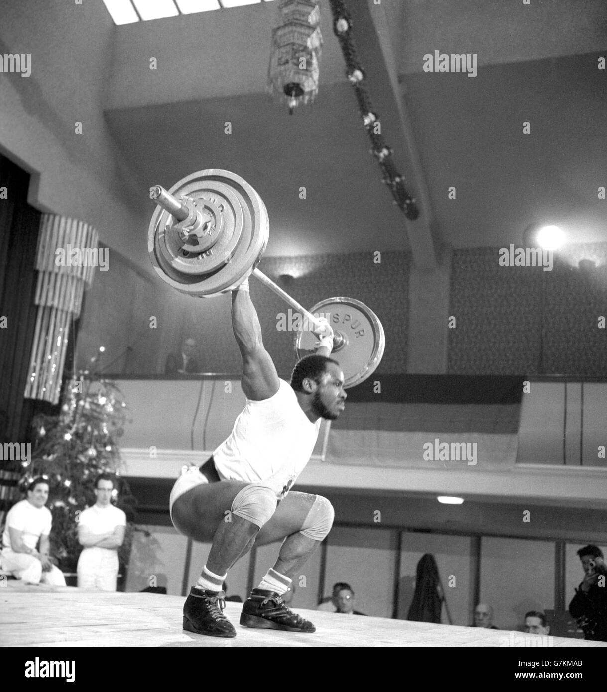 Weightlifting - Louis Martin - Municipal Hall, Tottenham Stock Photo ...