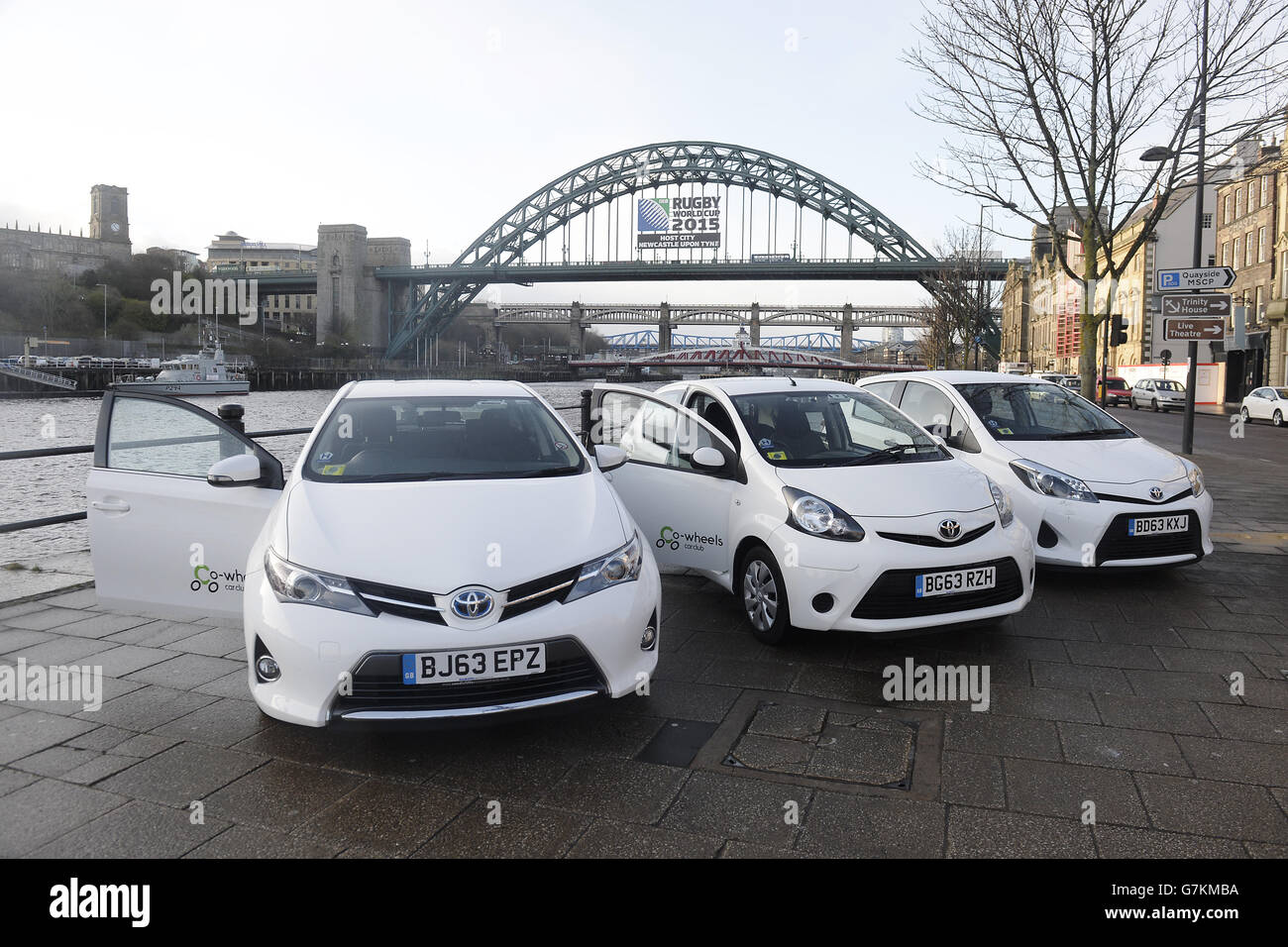 Toyota Fleet Handover to Co-Wheels Car Club - Newcastle Stock Photo - Alamy