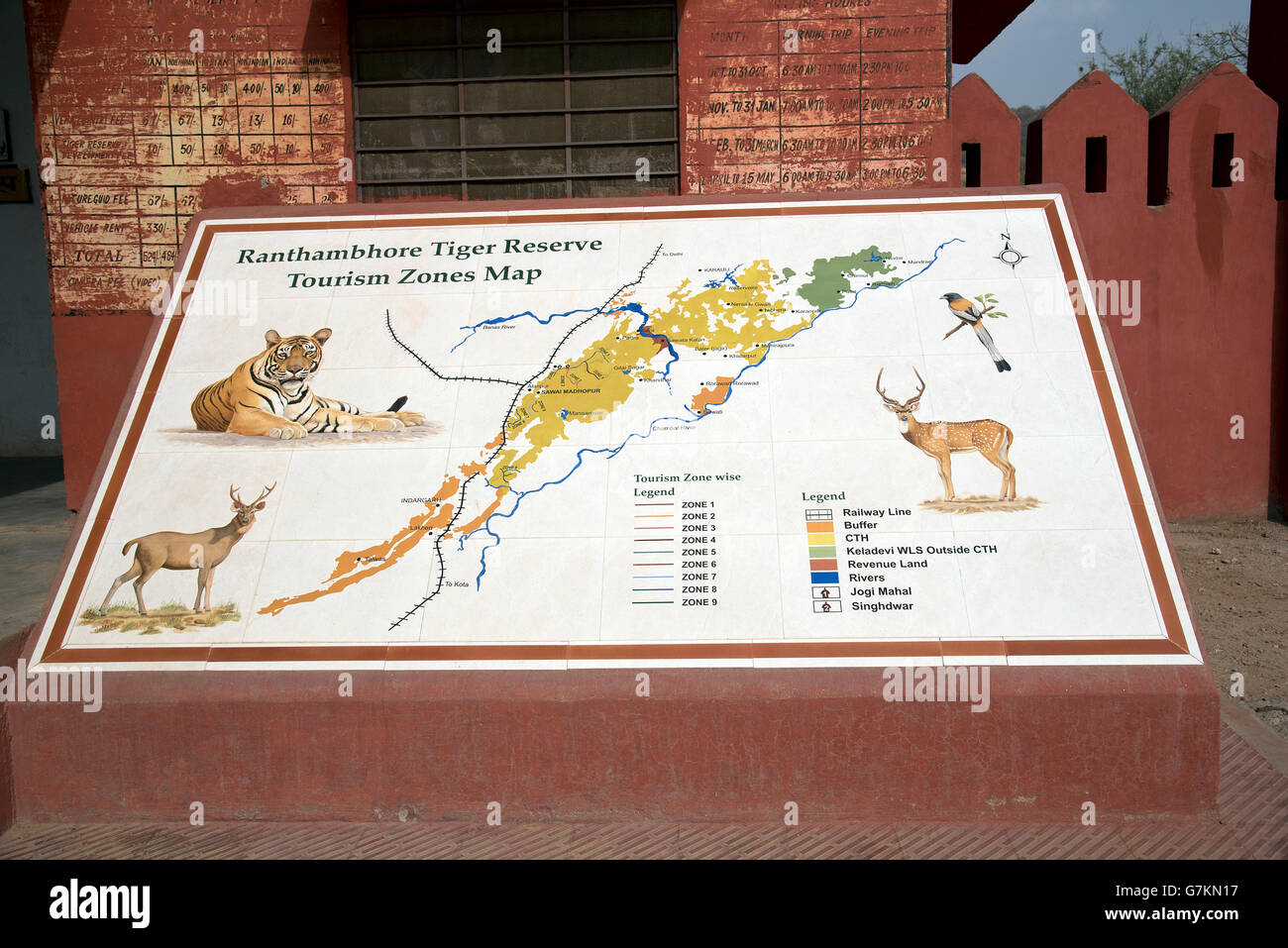 Map Main Entry Point Ranthambore Rajasthan India High Resolution Stock ...