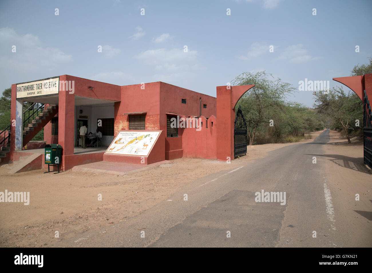 Map main entry point ranthambore rajasthan india hi-res stock ...
