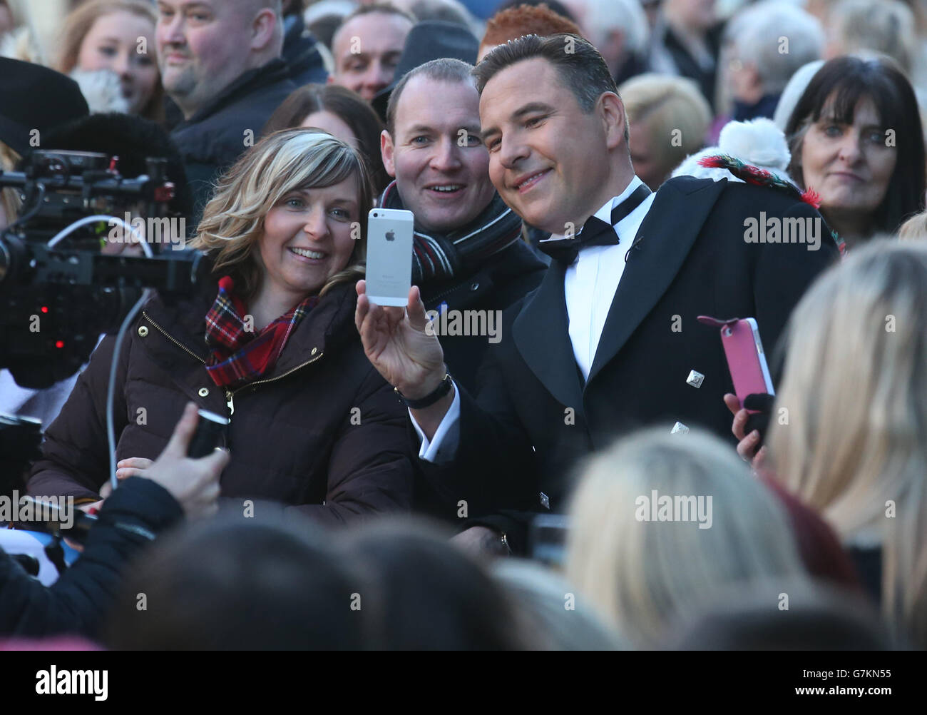 Britain's Got Talent Judge David Walliams poses for a photo with a fan ...