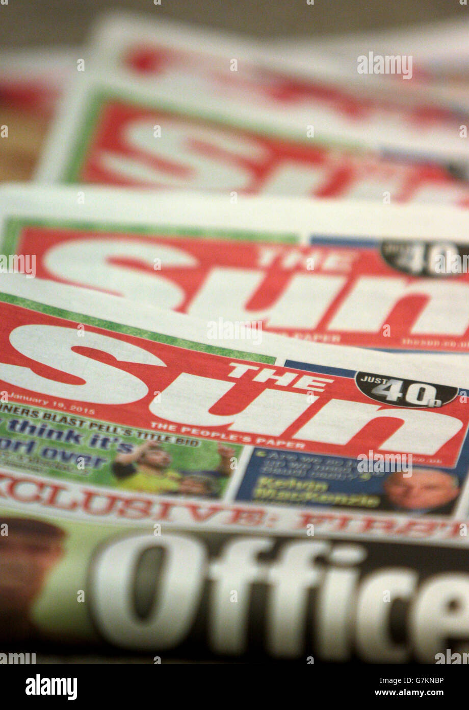 Page three in The Sun Stock Photo - Alamy