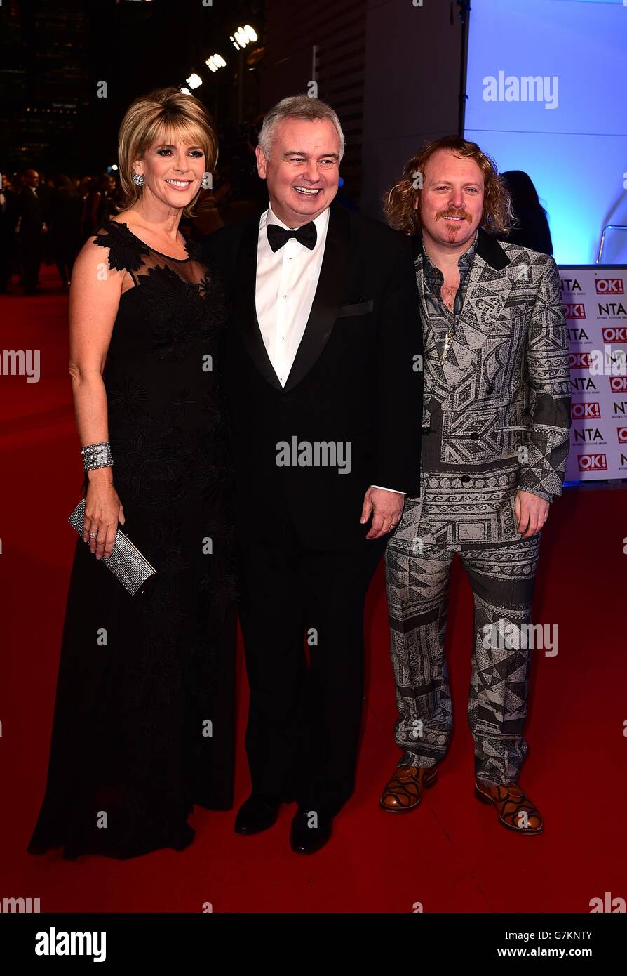 Eamonn Holmes, Ruth Langsford and Keith Lemon (right) arriving for the ...