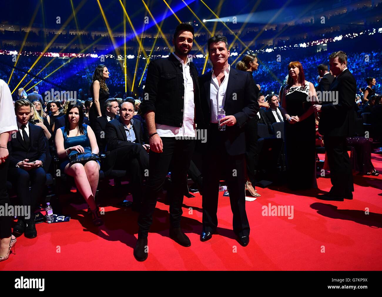 X Factor winner Ben Haenow and Simon Cowell (right) during the 2015 ...