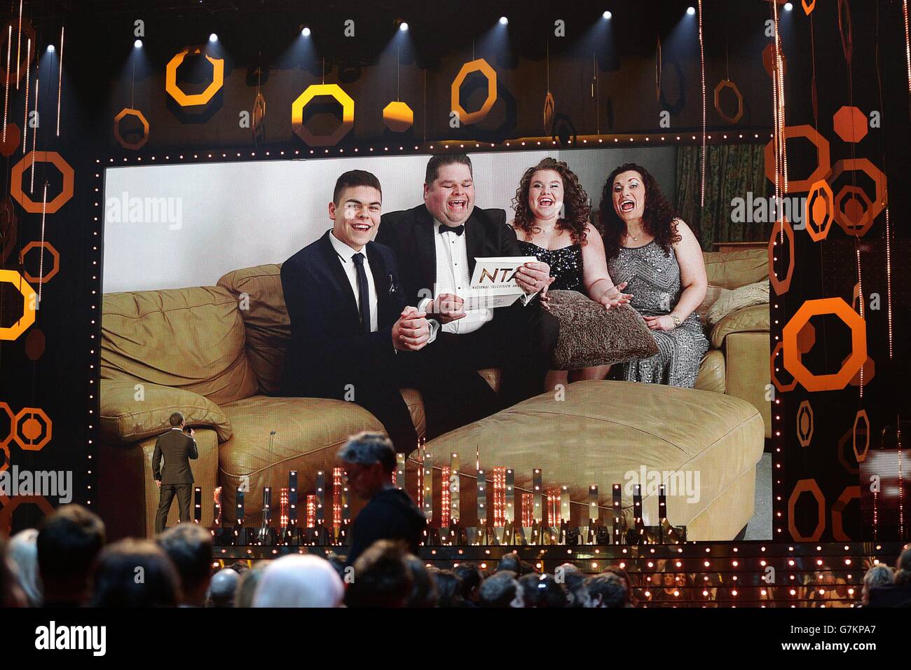 The Tapper Family from Gogglebox present the award for Multi Channel ...