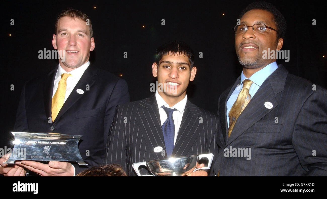 Olympic rower Matthew Pinsent (left) with his sportsman of the year ...