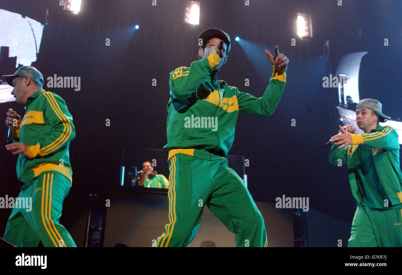 Beastie Boys - Wembley Arena. The Beastie Boys during their concert to ...