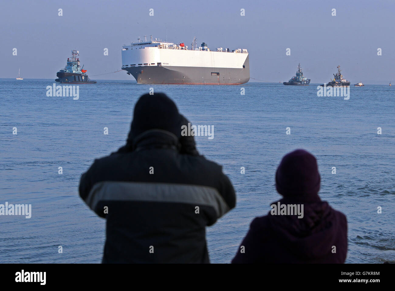 Solent ship grounding Stock Photo - Alamy
