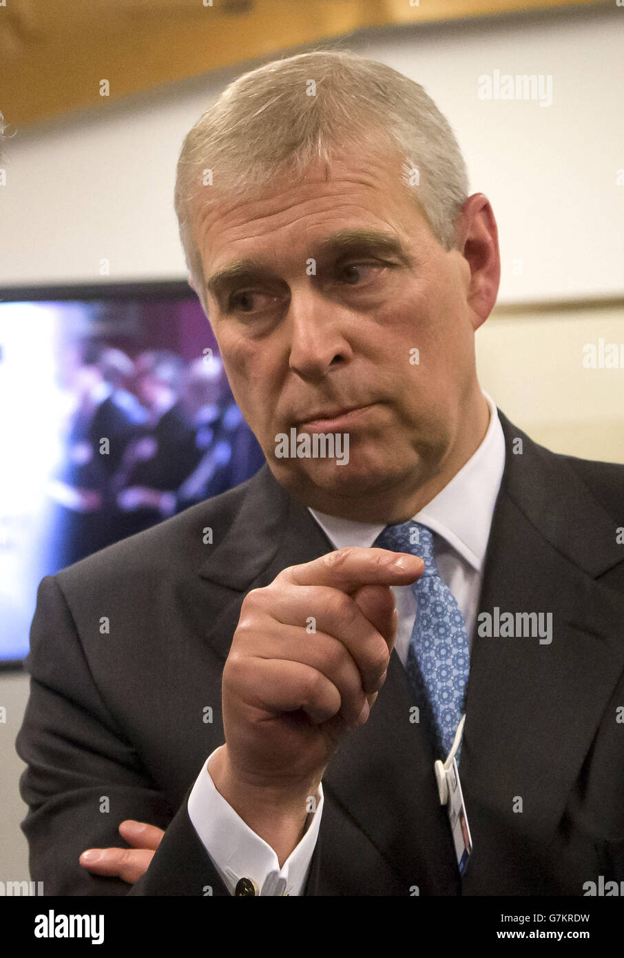 The Duke of York during a reception at the sideline of the World ...