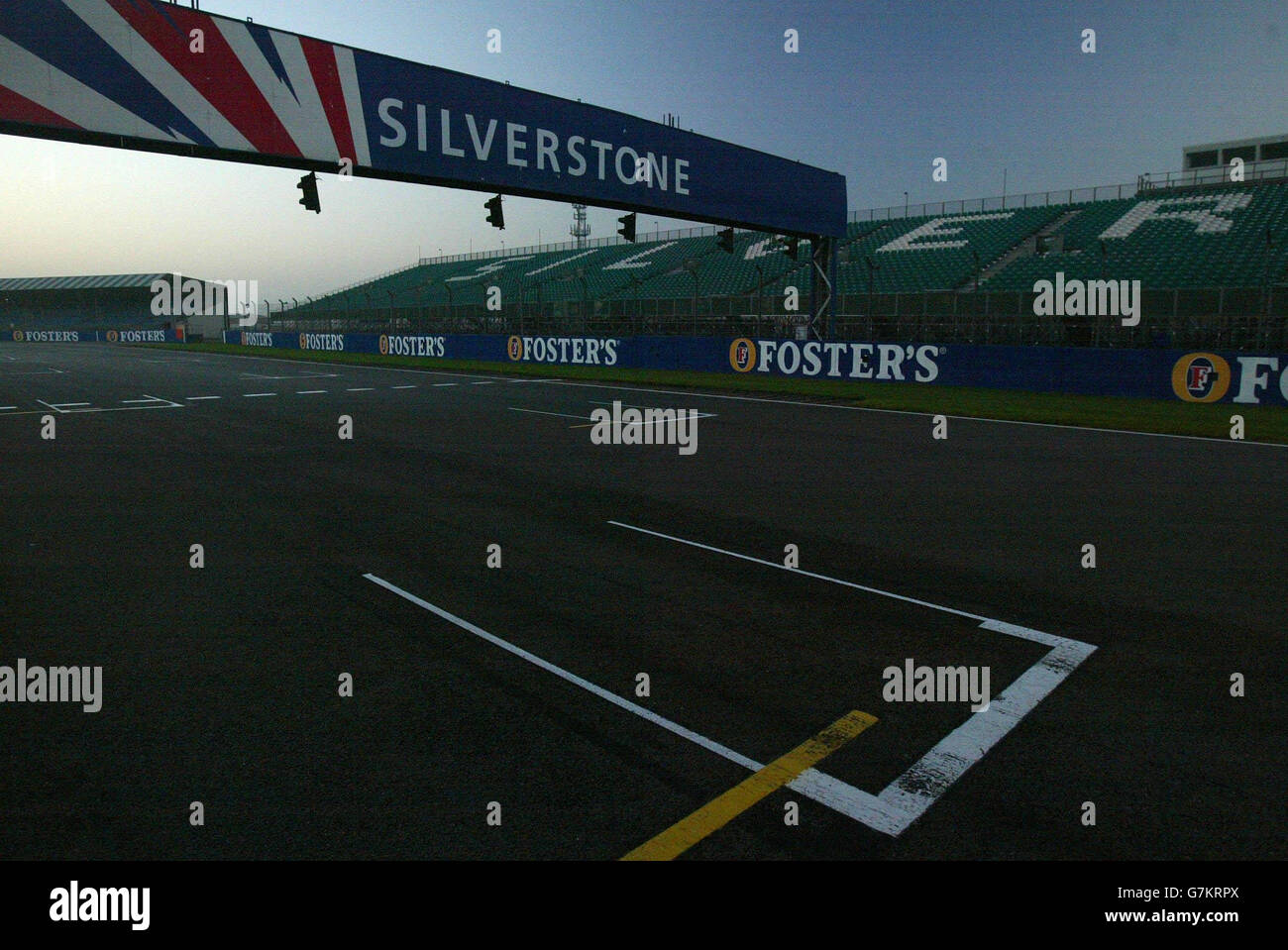 Silverstone Racing Circuit. General View of Silverstone grid Stock ...