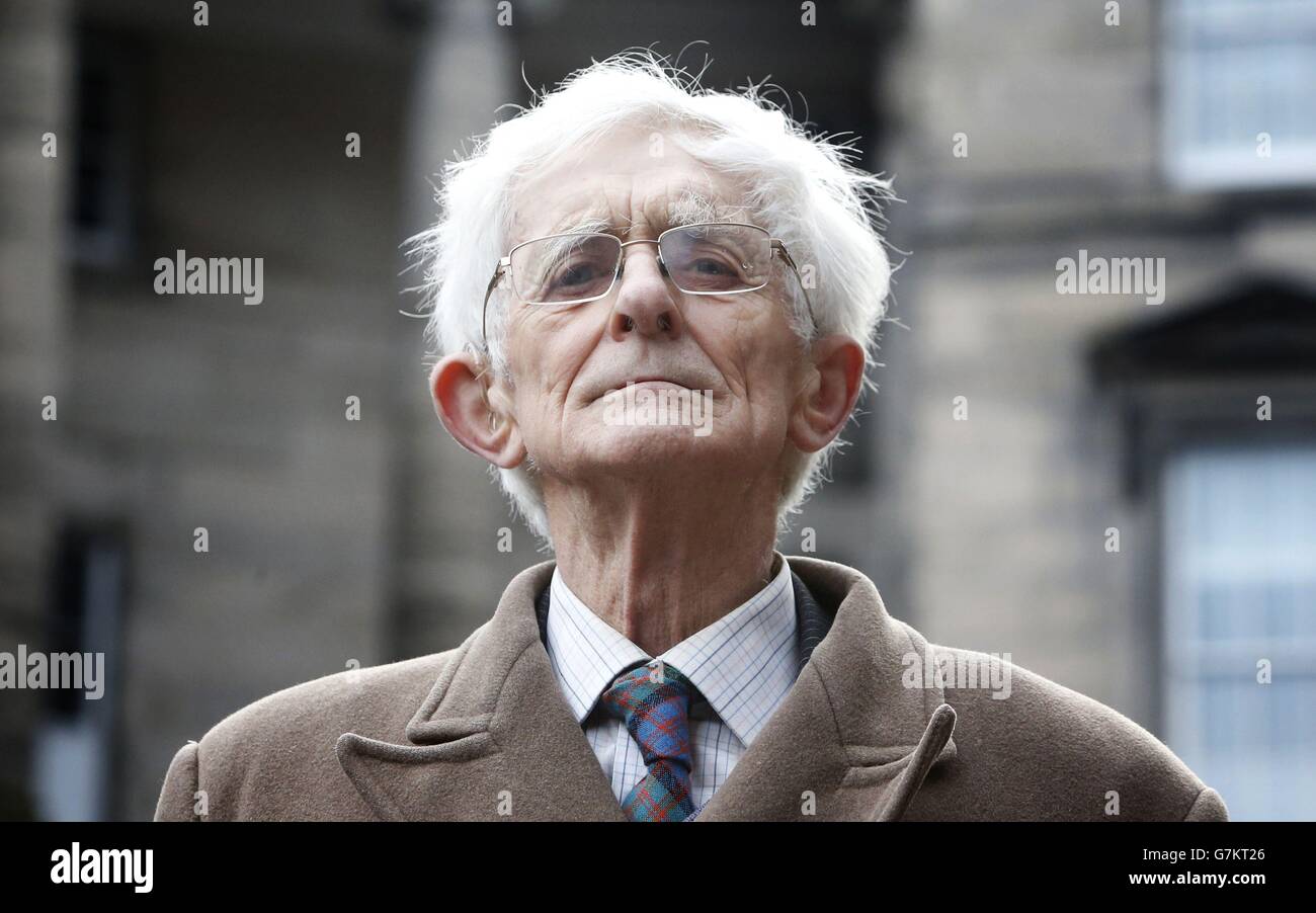 Dr Jim Swire leaves the High Court of Justiciary in Edinburgh Stock ...