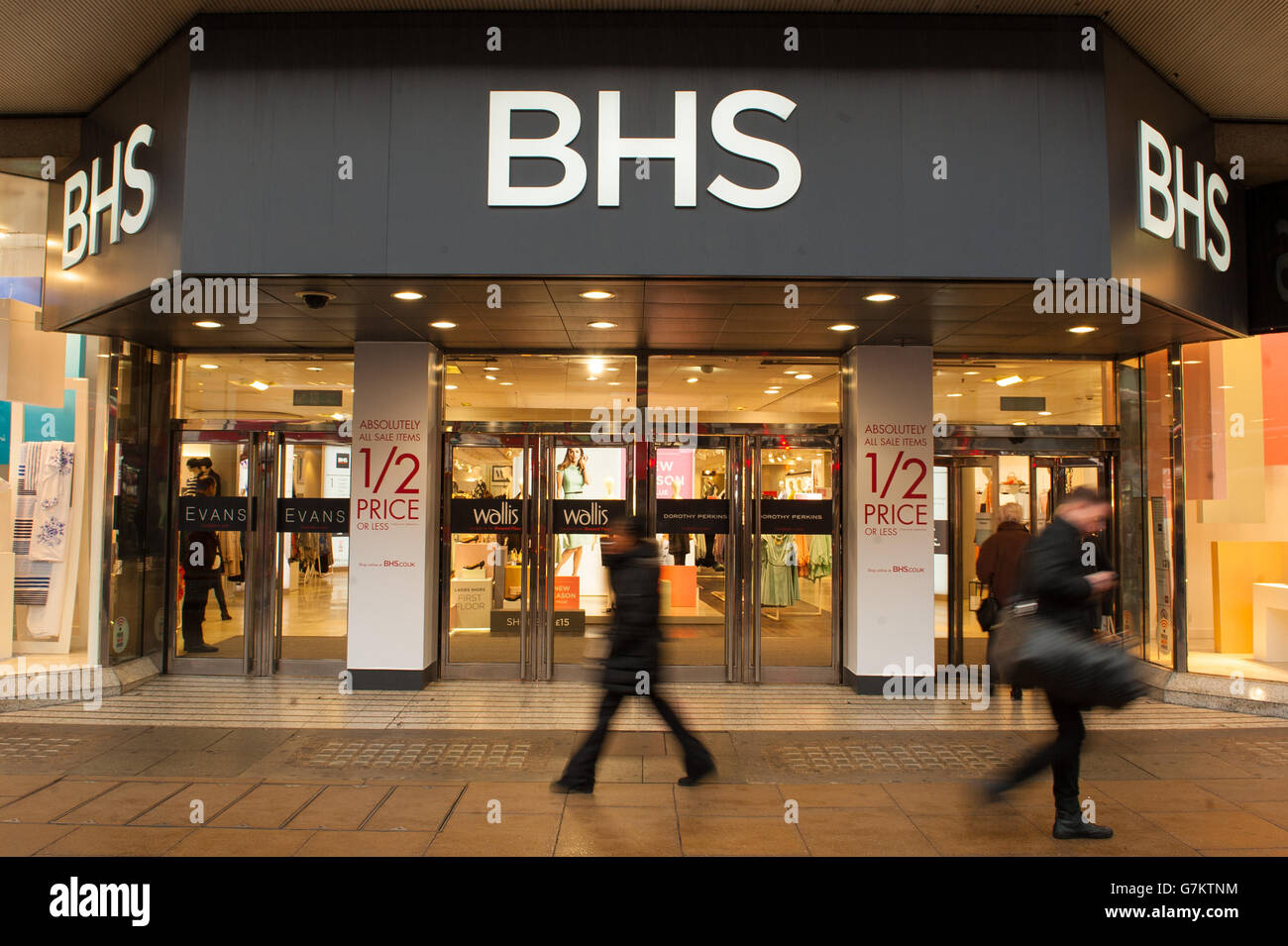 General view of a branch of BHS, on Oxford Street, London Stock Photo ...