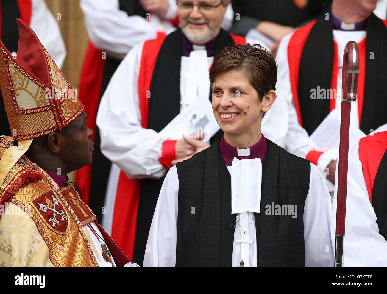 Archbishop of York Dr John Sentamu and The Rev Libby Lane after a ...