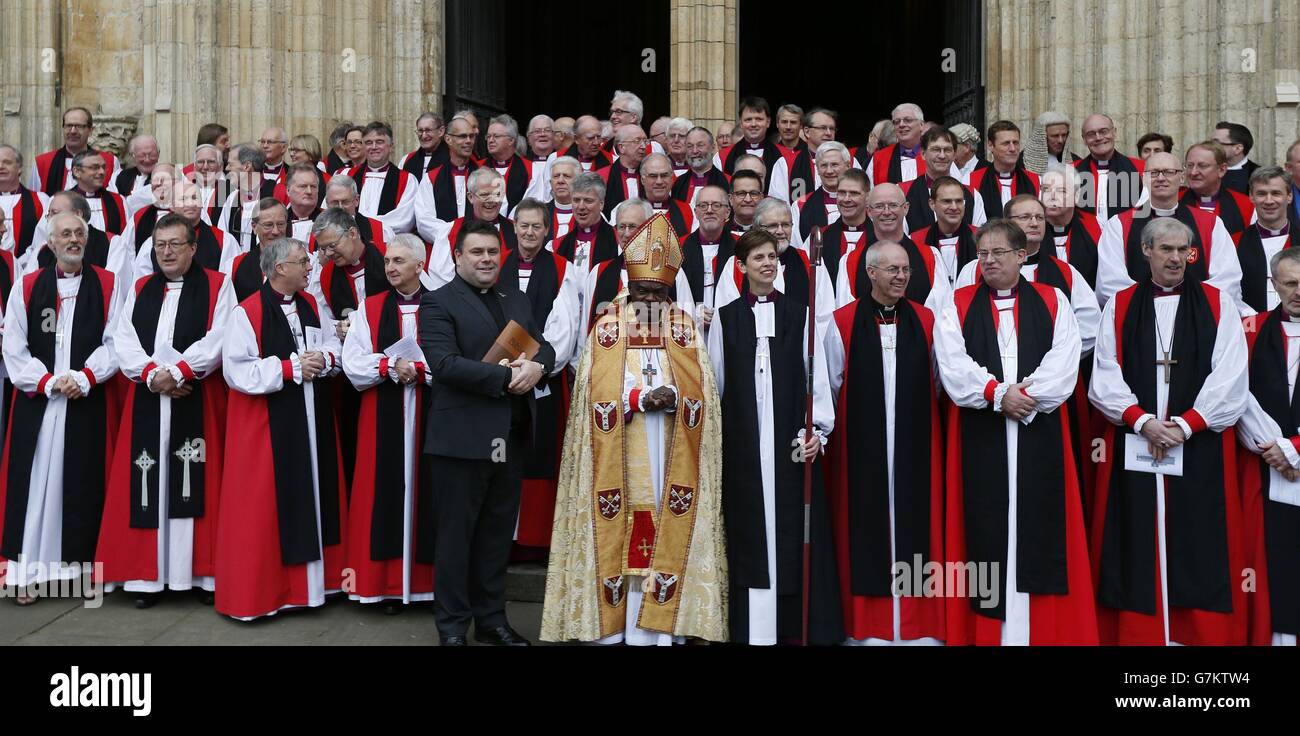 Archbishop of York Dr John Sentamu and The Rev Libby Lane (both centre ...