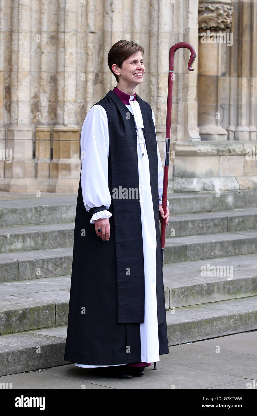 The Rev Libby Lane after a service at York Minster, York, where Ms Lane ...