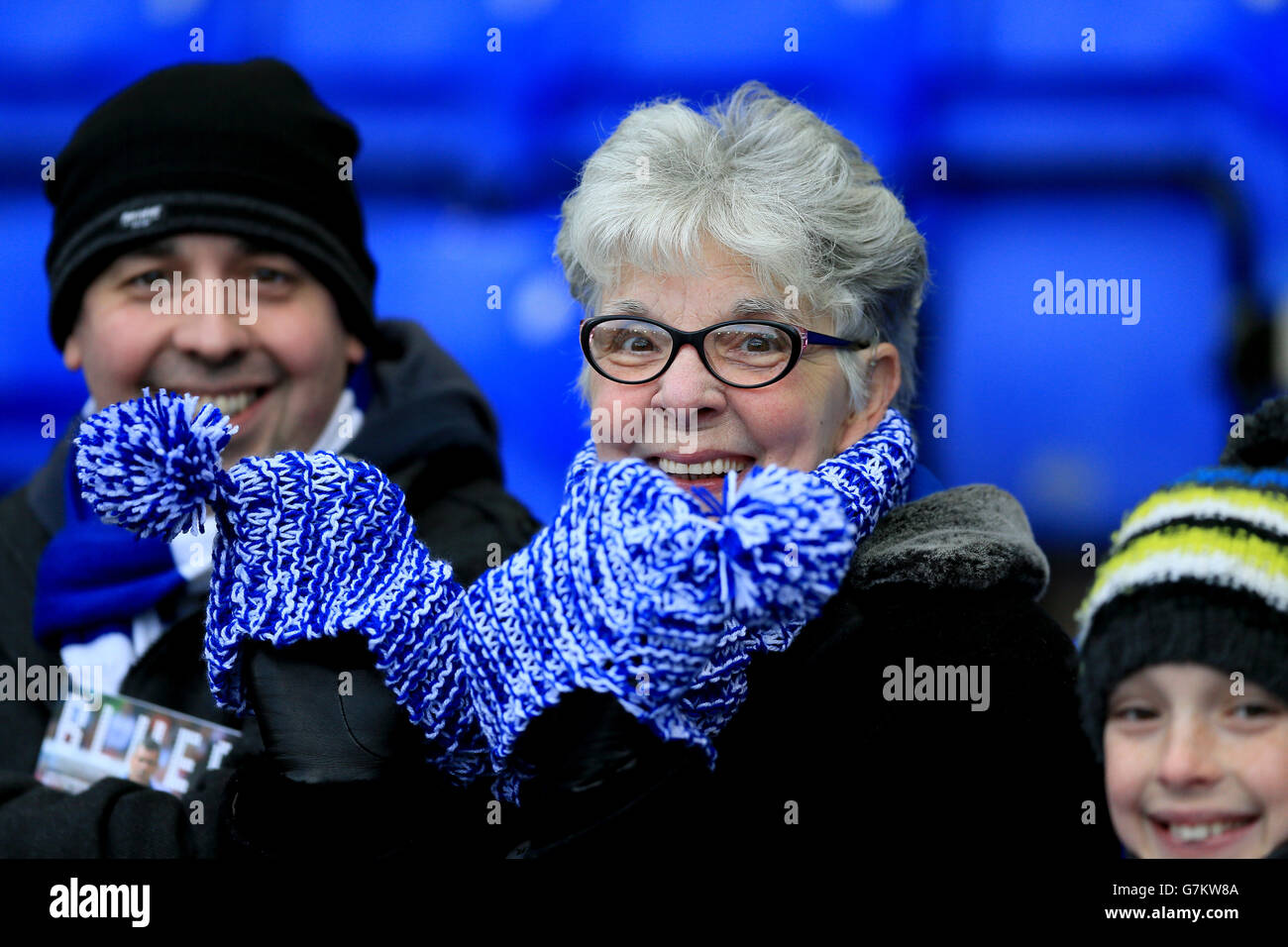 A Birmingham City supporter in the crowd before the game Stock Photo ...